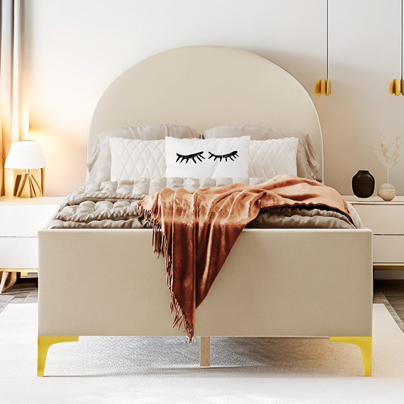 Mercer41 Cartaya Upholstered Platform Bed with Classic Semi Mercer41 Cartaya Upholstered Platform Bed with Classic Semi